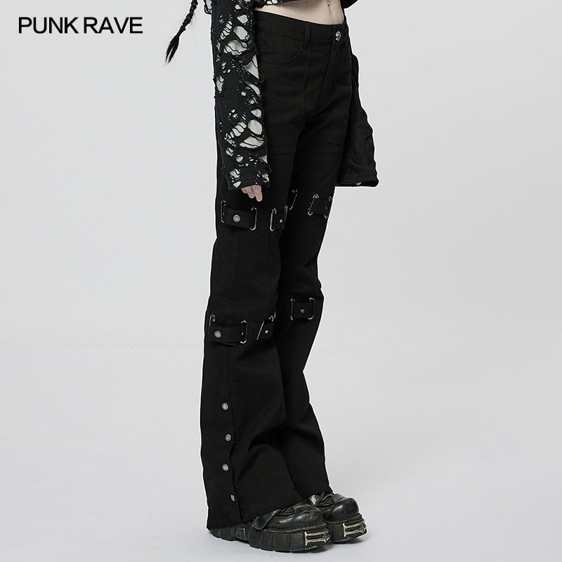 Goth Flared Long Pants– PUNK RAVE UK