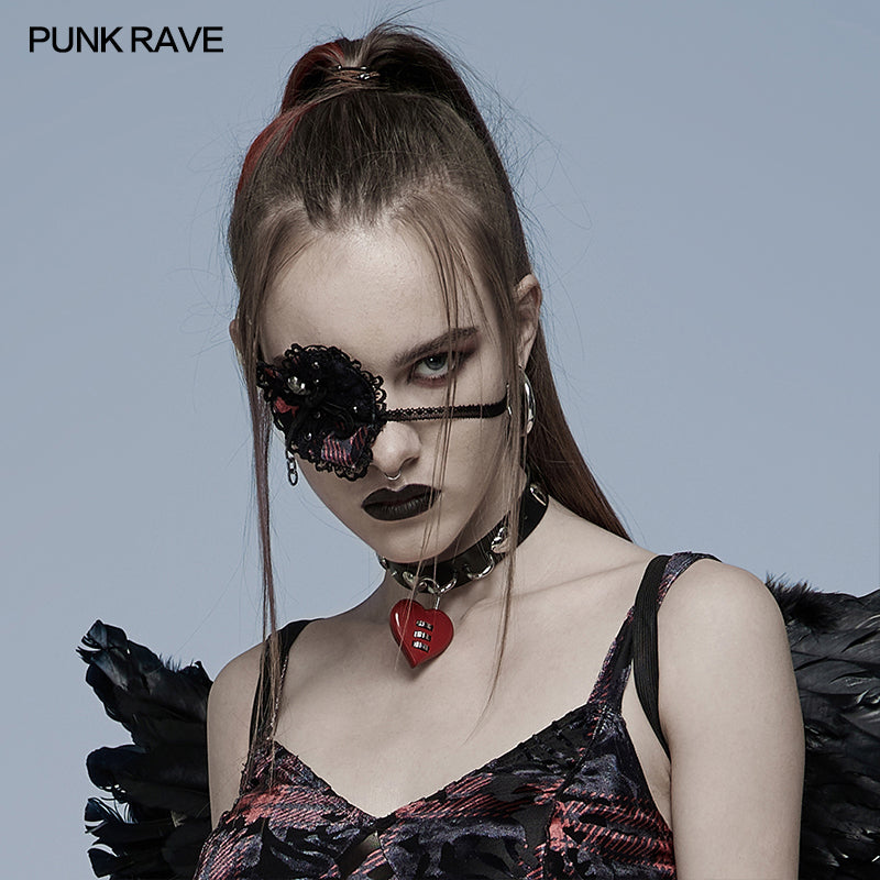Gothic heart eye mask– PUNK RAVE UK